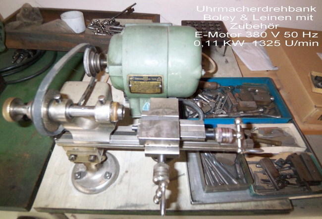 Boley Leine Germany org Uhrmacherdrehbank Watchmaker’s lathe Boley ...